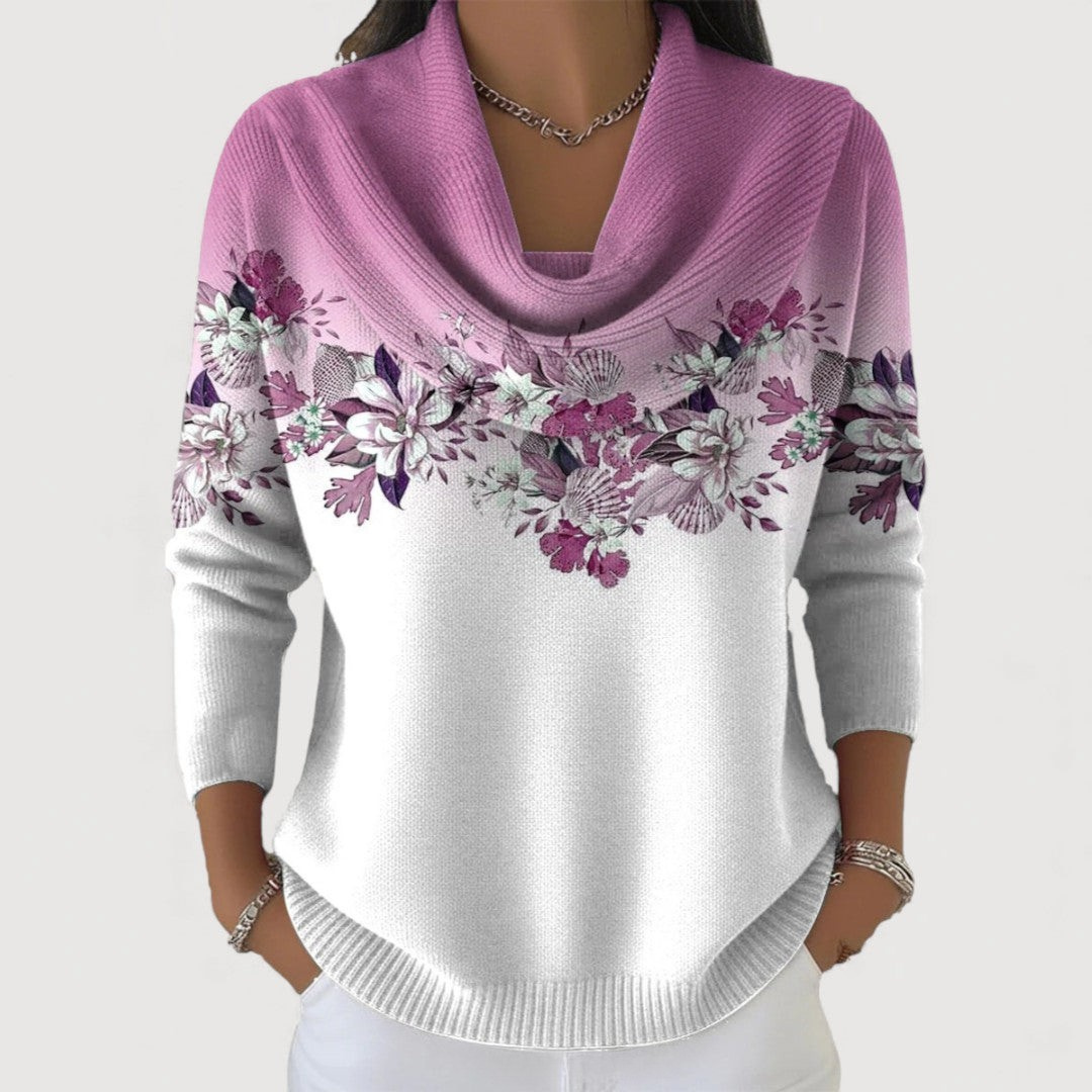 Madeline | Floral Neckline Sweater – james & morgan toronto